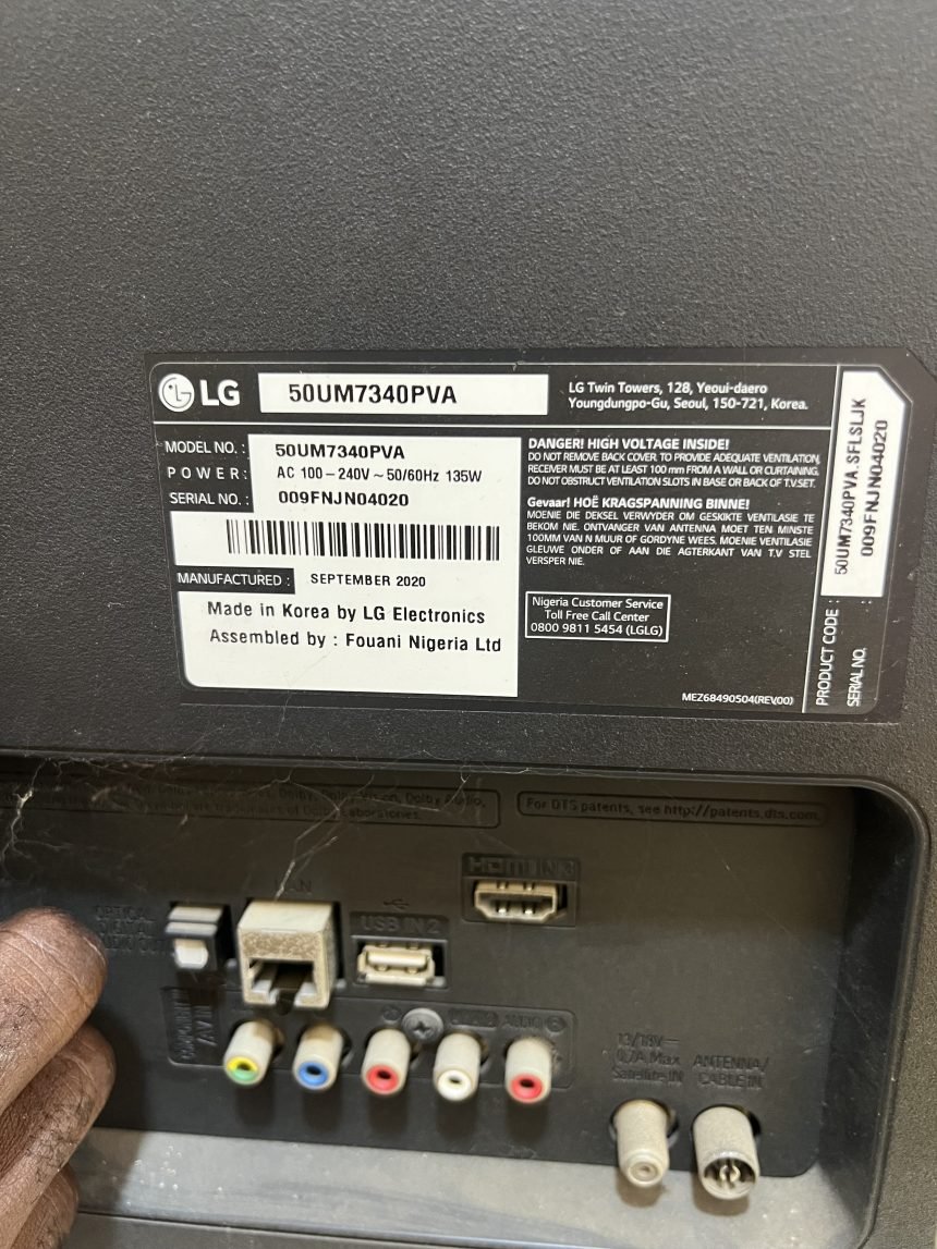 BARELY USED 50″ LG WEB OS SMART TV(UM7340PVA) - Declutter Dot NG